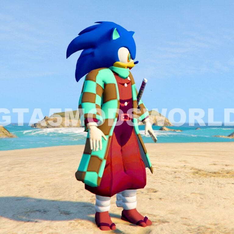 GTA 5 Mods Sonic Tanjiro - GTA5MODSWORLD