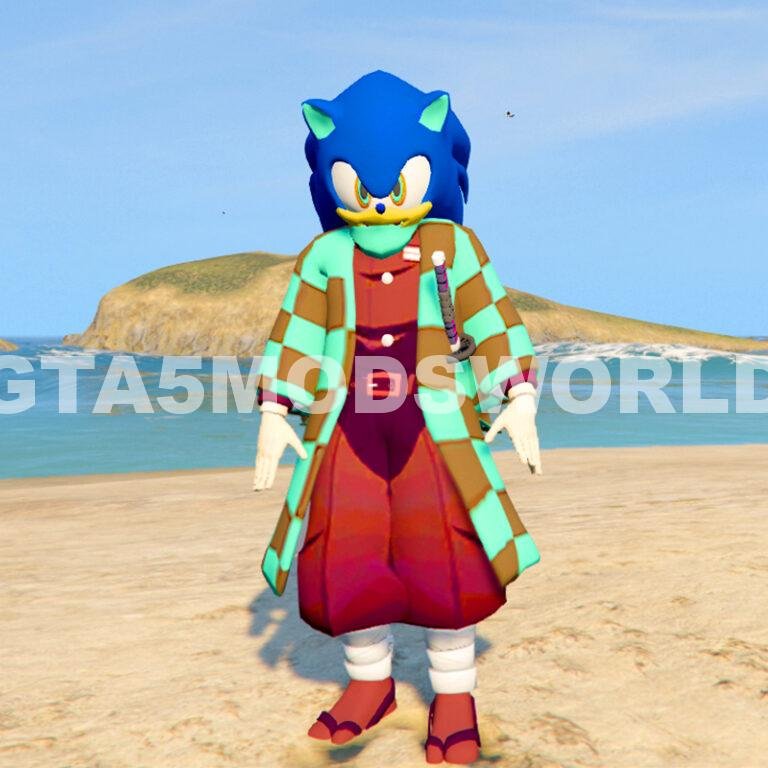 GTA 5 Mods Sonic Tanjiro - GTA5MODSWORLD