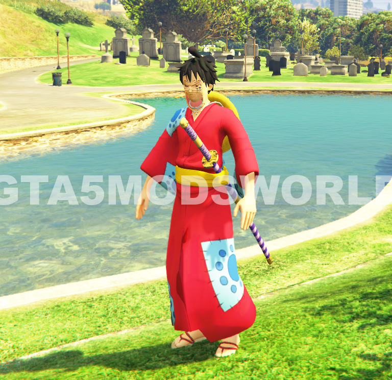 GTA 5 Mods ONE PIECE: PIRATE WARRIORS 4 Luffy Costume 'Luffytaro ...