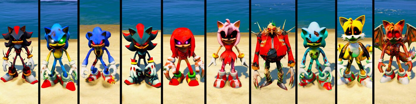 ZOMBIE SONIC PACK GTA 5 MODS WORLD ( Pack of 10 Mods) - GTA5MODSWORLD